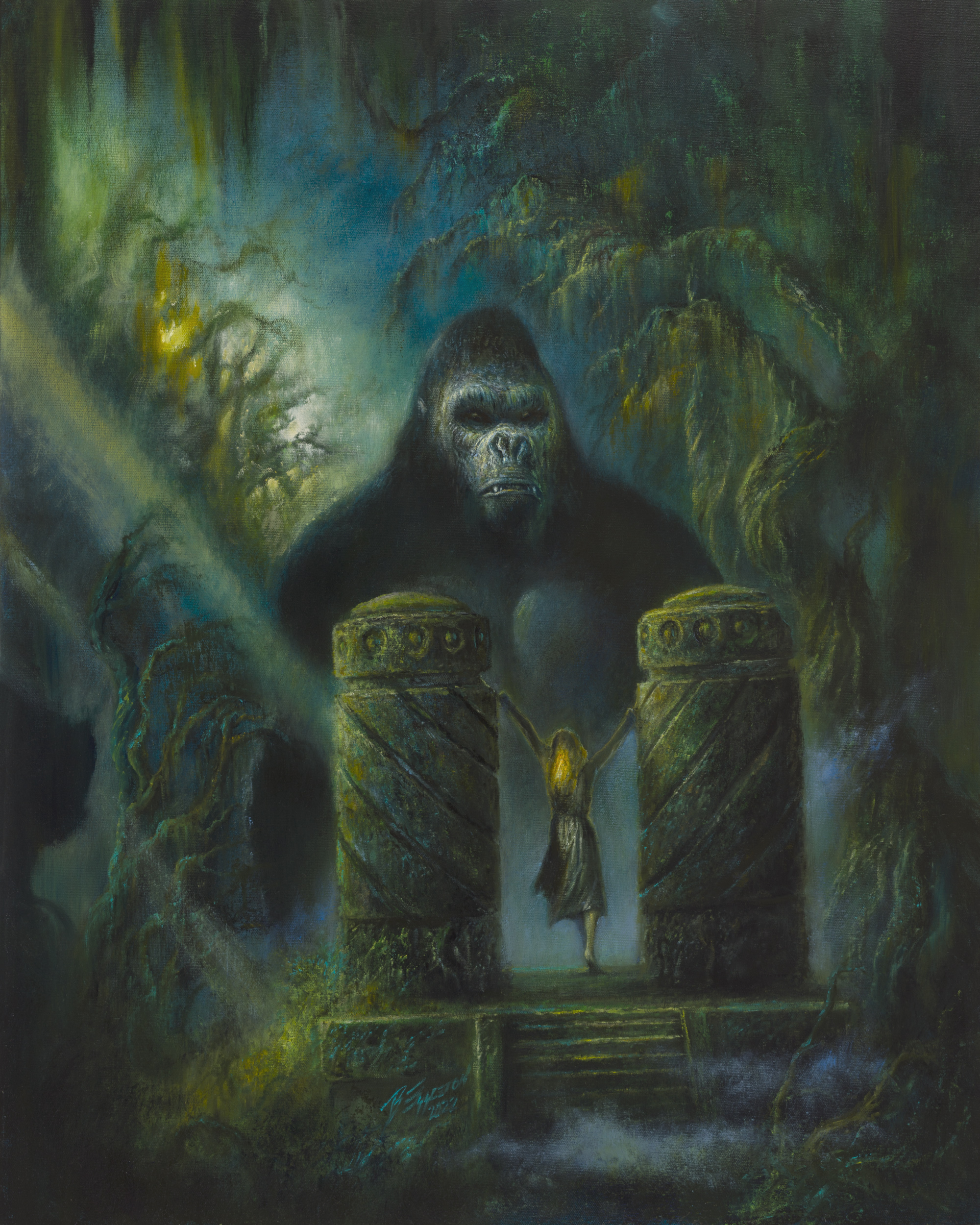 Artwork - Kong With Anne - Bob Eggleton - IX Gallery