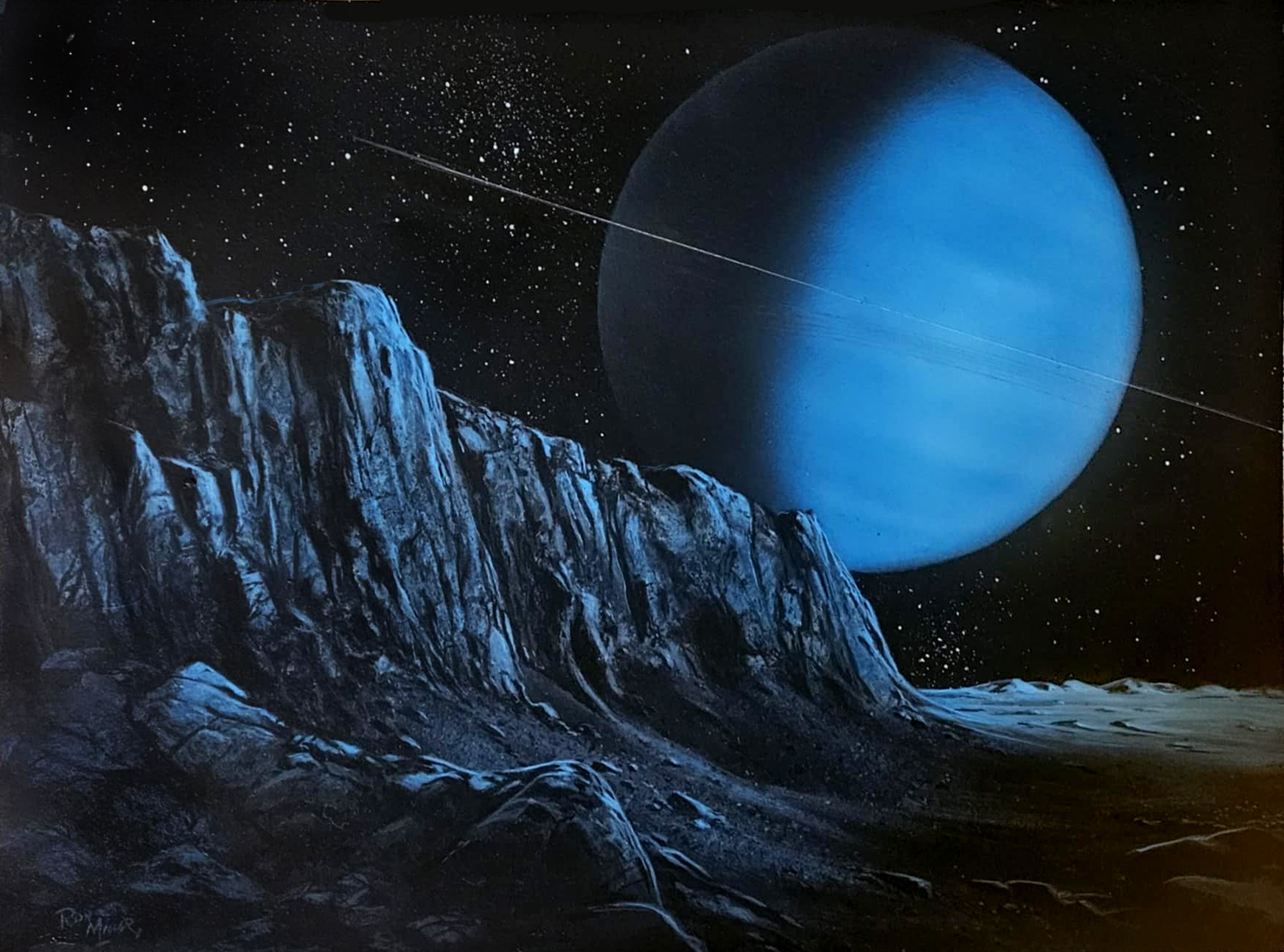 Artwork - A Scene on Miranda - Ron Miller - IX Gallery